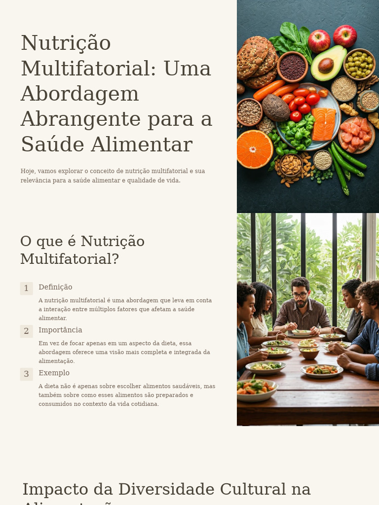 Nutricao Multifatorial Uma Abordagem Abrangente para A Saude Alimentar ...
