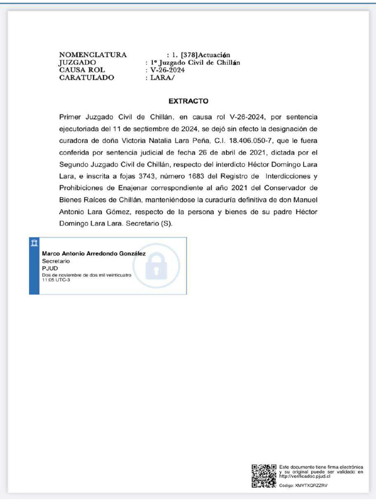 Extracto Judicial | PDF