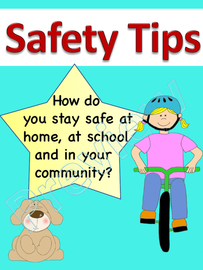 How Do You Stay Safe at Home, at School and in Your Community? | PDF ...