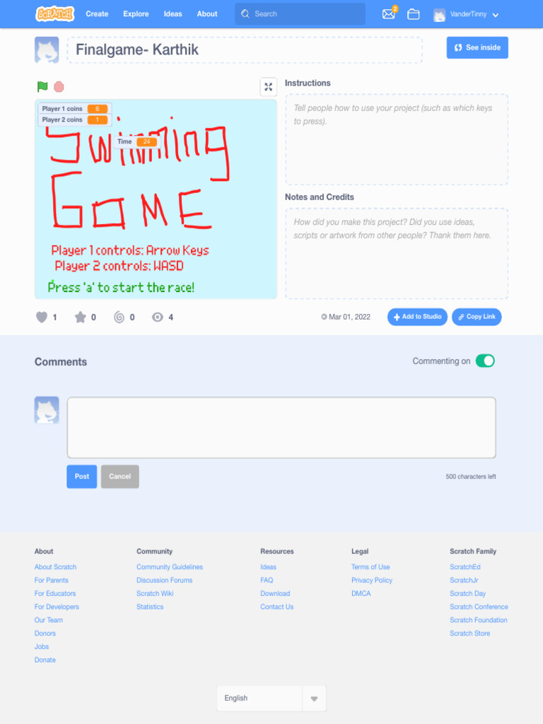 Finalgame - Karthik On Scratch 2 | PDF | Cyberspace | World Wide Web