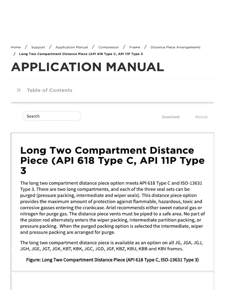 Long Two Compartment Distance Piece (API 618 Type C, API 11P Type 3 | PDF