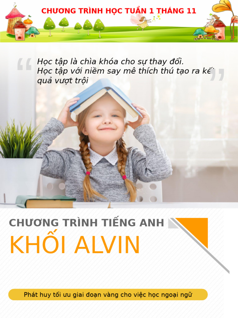 Tuần 1 tháng 11 - Chương trình tiếng Anh - Alvin | PDF