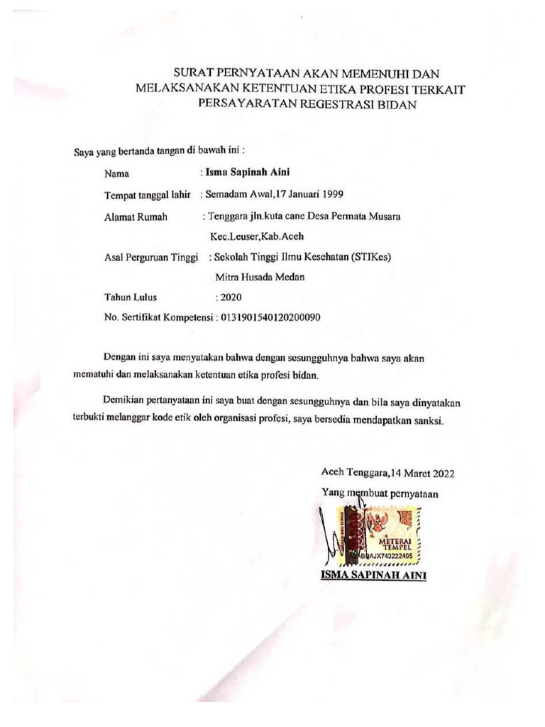 Etikaprofesi ISMA | PDF