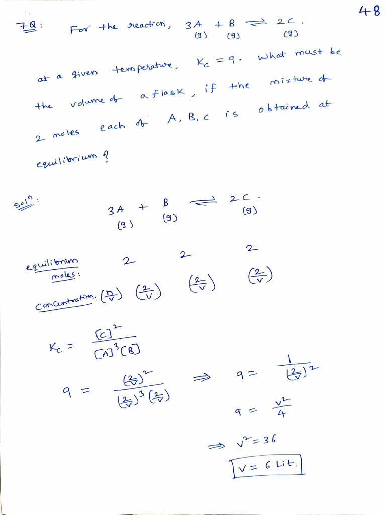 Equilibrium Constant Calculations Guide | PDF