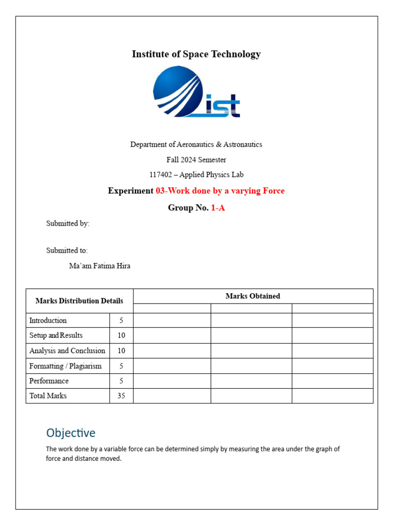 Lab Report Pattern - Friction On An Inclined Plane | PDF | Force | Angle