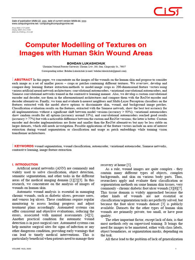 Bohdan L Computer Modelling of Textures v2 No Edits | PDF | Image Segmentation | Artificial ...