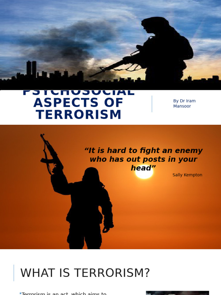 Psychosocial Aspects of Terrorism | PDF | Violence | Mental Disorder