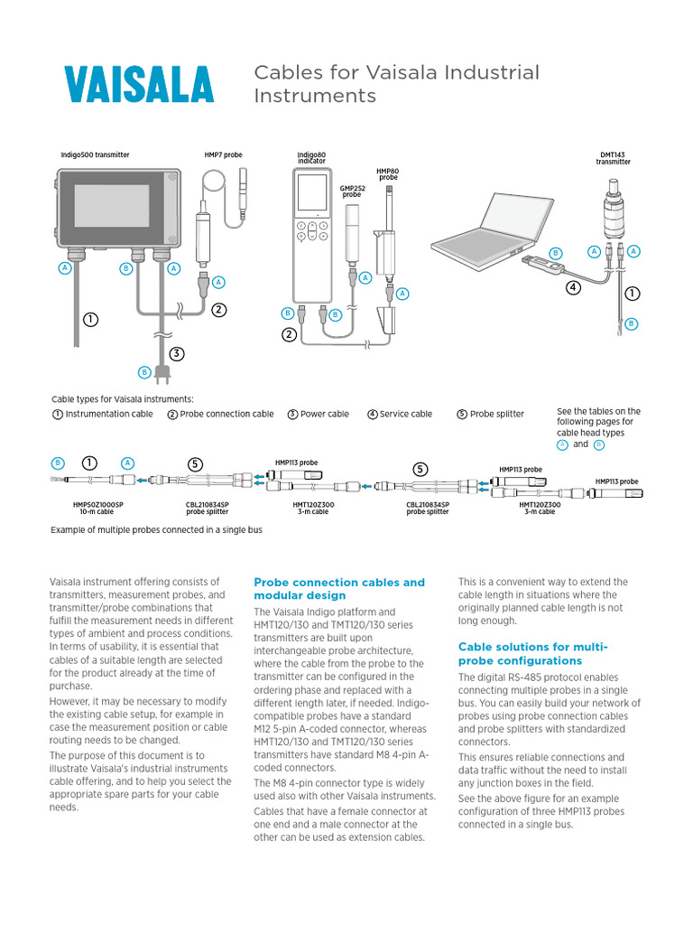 Vaisala Industrial Instrument Cables | PDF | Usb | Electrical Connector