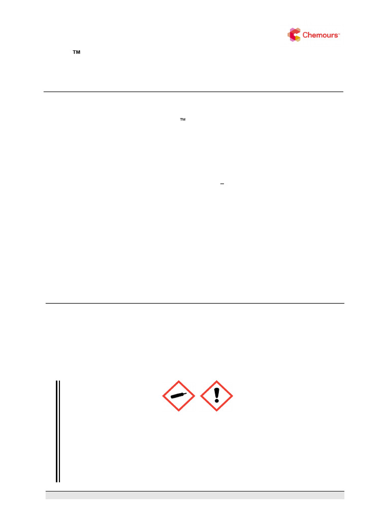 FISPQ Freon R 22 Chemours OK | PDF | Oxigênio | Química