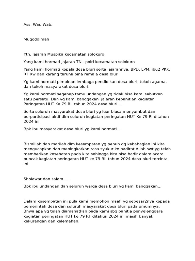 Pidato Karnaval | PDF