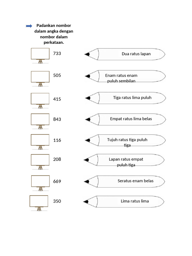 Latihan Padanan Nombor | PDF