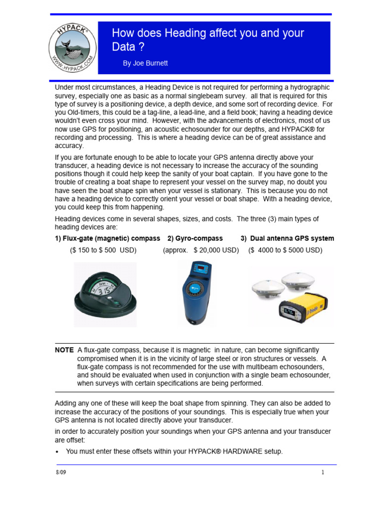 How Does Heading Affect You and Your Data | PDF | Surveying | Compass