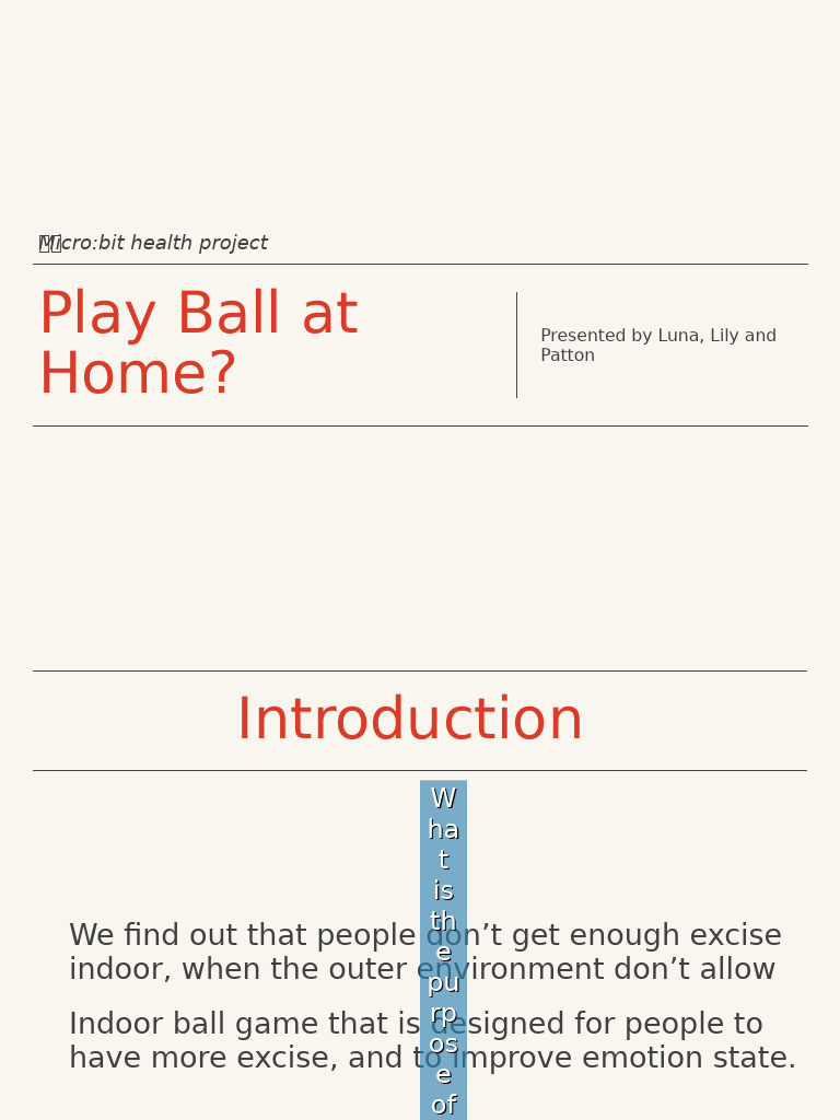 Play Ball at Home? | PDF