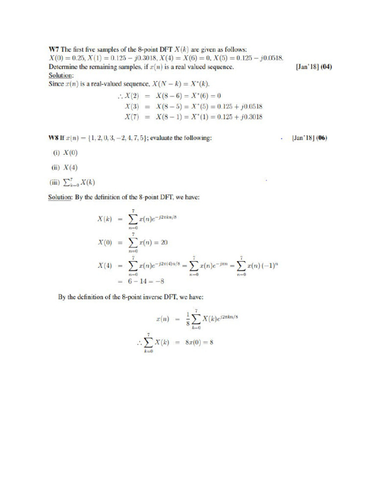 Prob On Unit 1 and 2 New | PDF | Discrete Fourier Transform | Fast ...