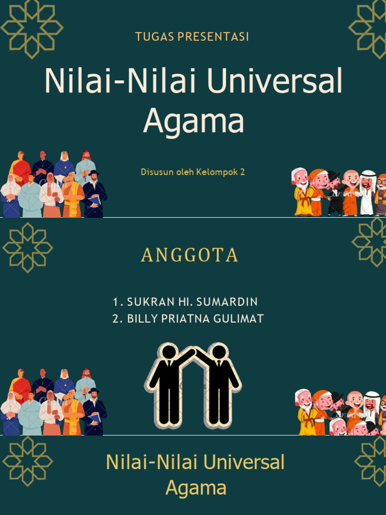 Nilai Nilai Universal Agama Kel 2 | PDF | Pengembangan Diri | Sains ...