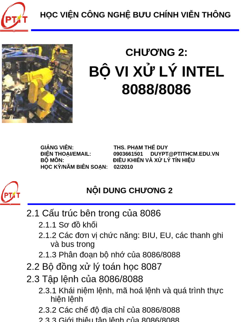Chuong 2 - Cau Truc Va Hoat Dong Cua 8086 | PDF