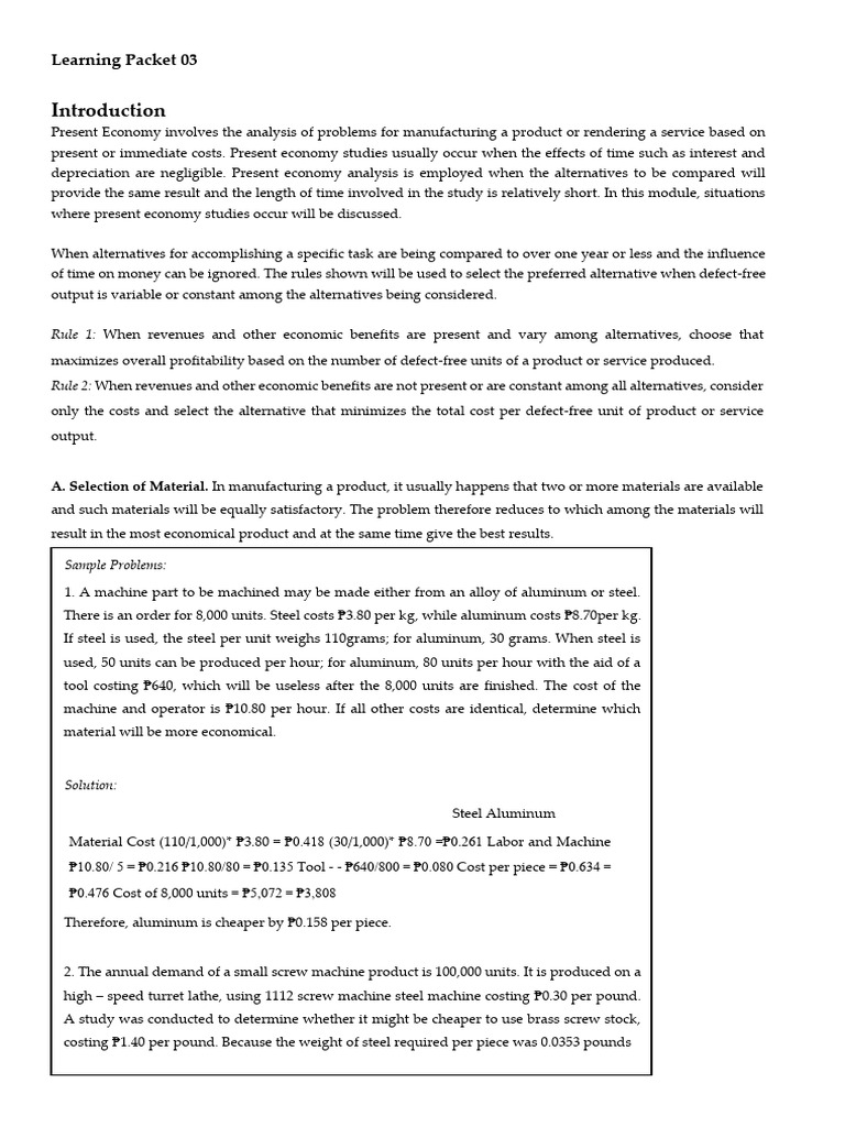 BECC0403 - LM1.3 - Present Economic Study | PDF | Economies