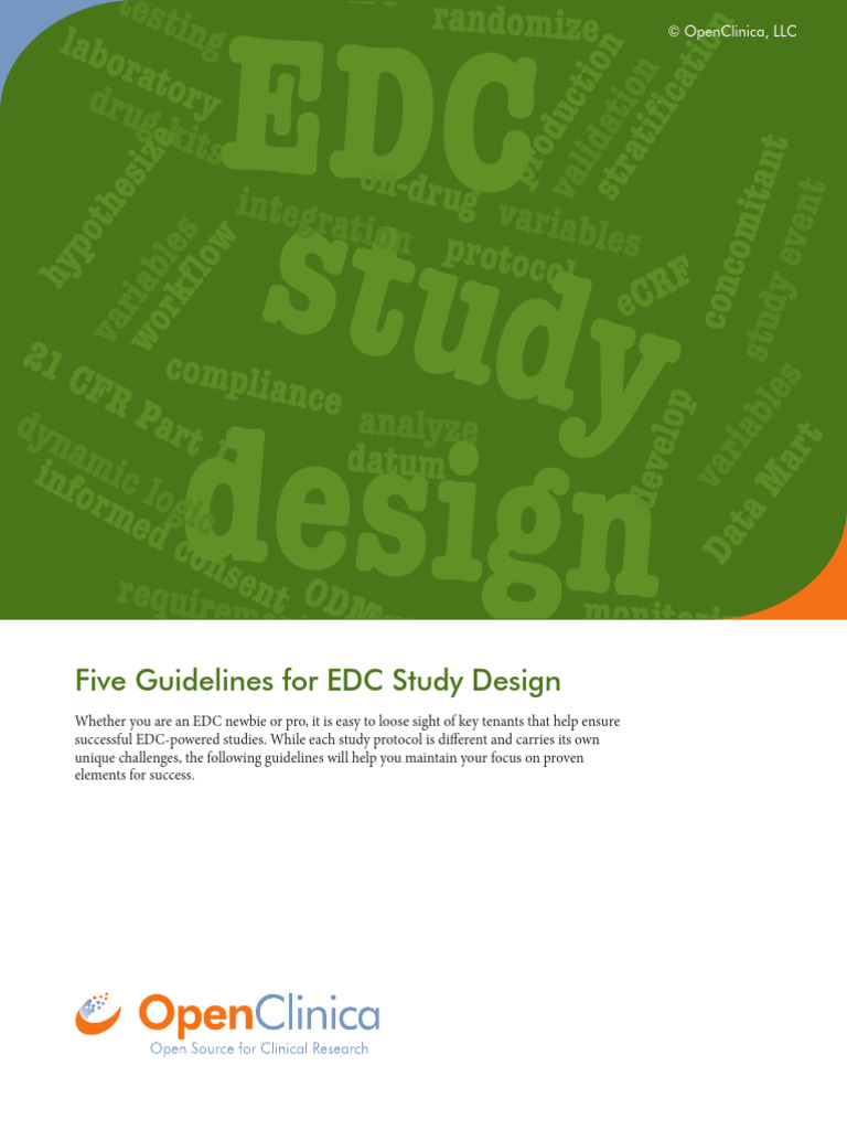 EDC Study Design Guidelines | PDF | Usability | Computing