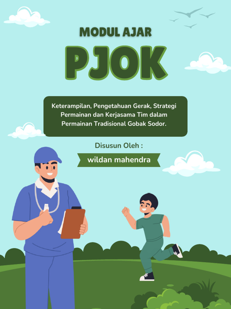 Cover Modul Ajar PJOK Ungu Ilustrasi Sederhana Menyenangkan | PDF