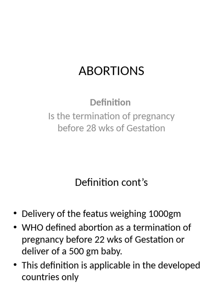ABORTIONS | PDF | Miscarriage | Abortion
