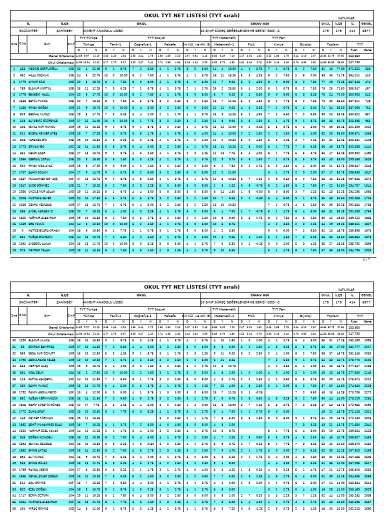 Akkent Anadolu Bes 10 Sinif | PDF