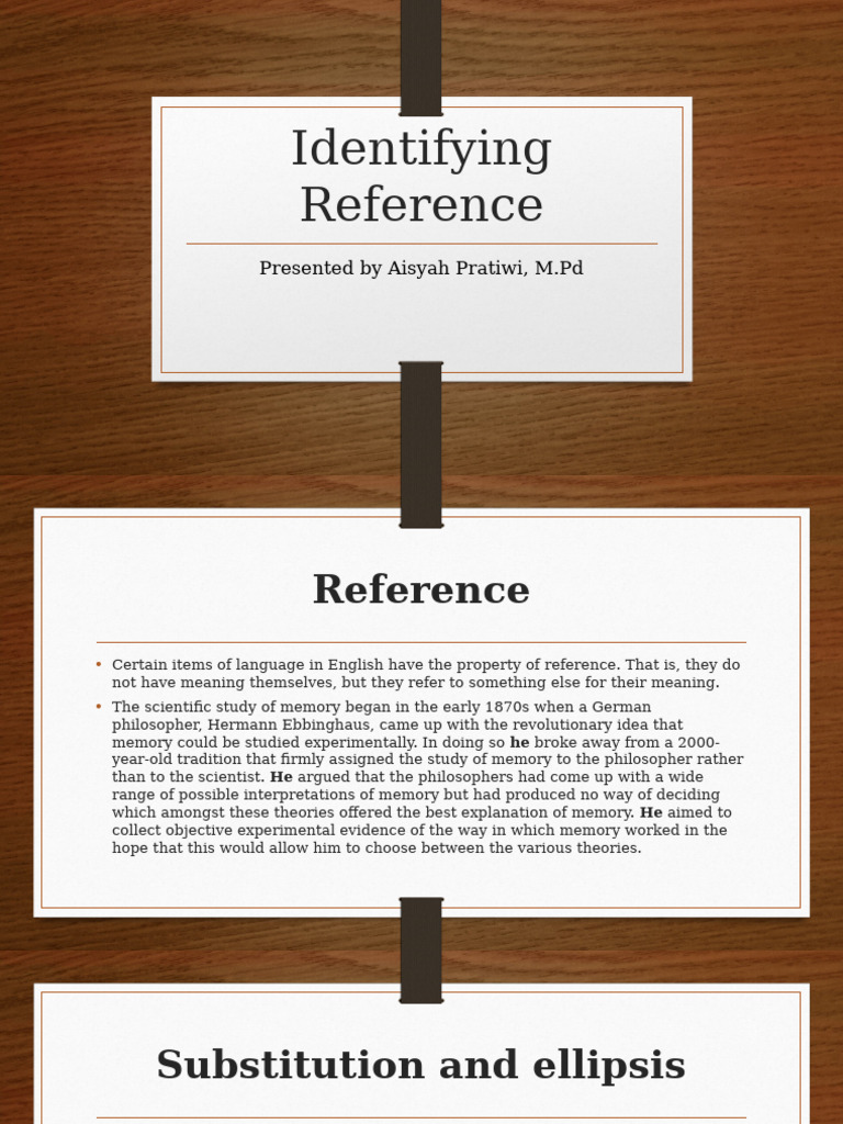 Identifying Reference | PDF | Memory | Theory