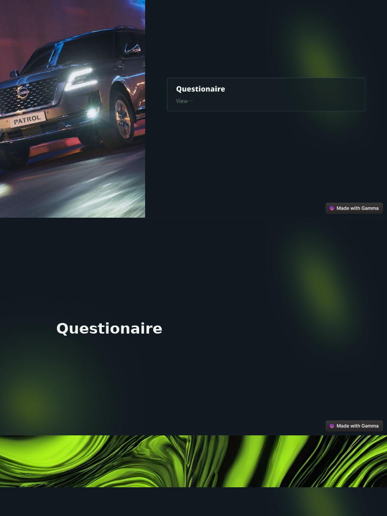 Questionaire | PDF