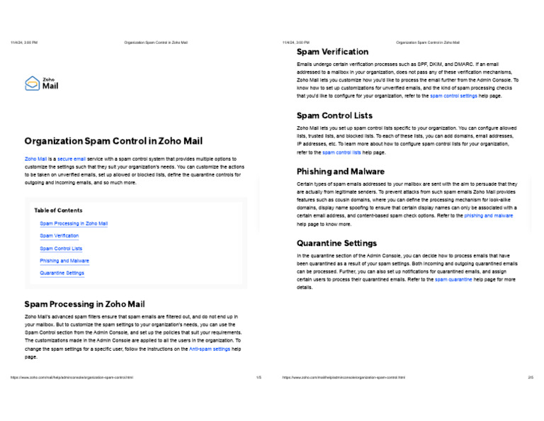 7- Spam Control Settings | PDF | Email Spam | Computer Network Security