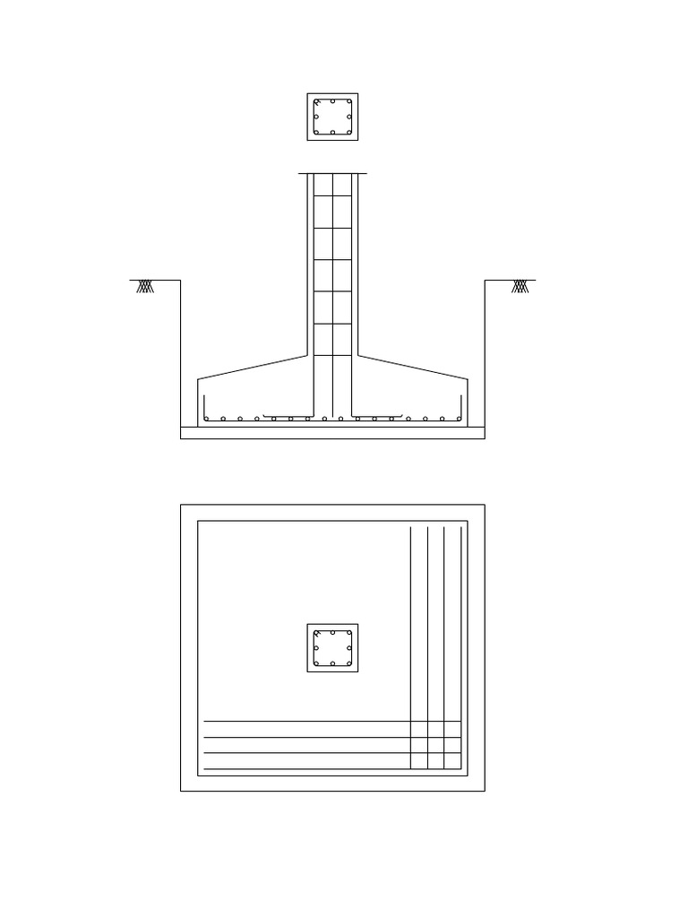 Square Column Footing-Model | PDF