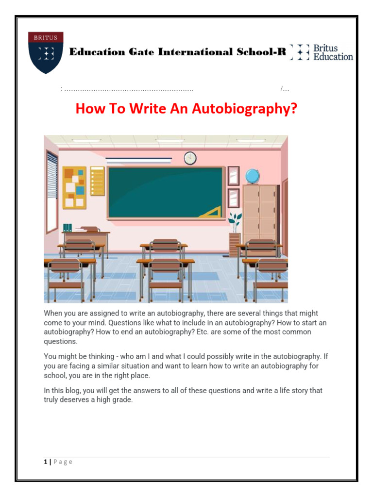 How - To - Write - An - Autobiography - ,,, 4746 | PDF | Proofreading ...