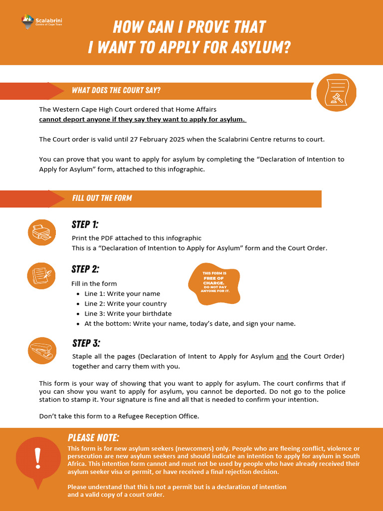 Intention To Apply For Asylum Infographic | PDF | Asylum Seeker | Right ...