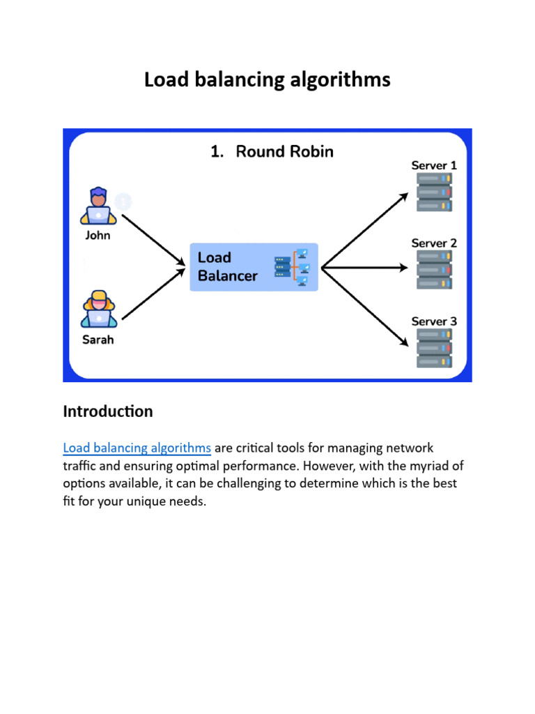 Load Balancing Algorithms-Worksheet1 | PDF | Load Balancing (Computing) | Graphics Processing Unit