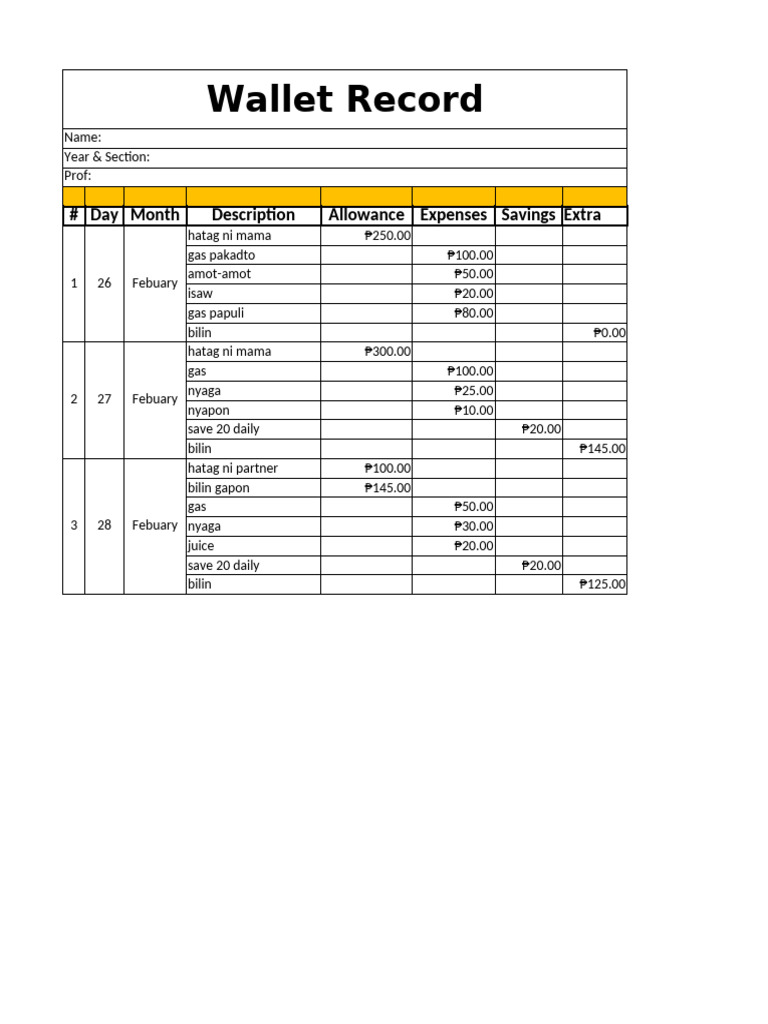 Sample Tracking Format | PDF
