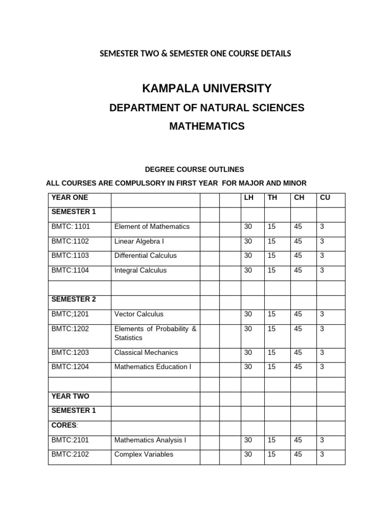 Year One Semester Maths | PDF | Probability Distribution | Force