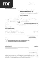 Wzór Podania o Zmianę Promotora | PDF