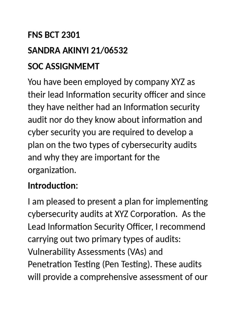 FNS BCT 2301 Cybersecurity | PDF | Computers