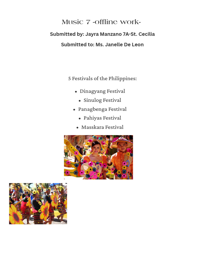 Music 7 Offline Work Manzano | PDF