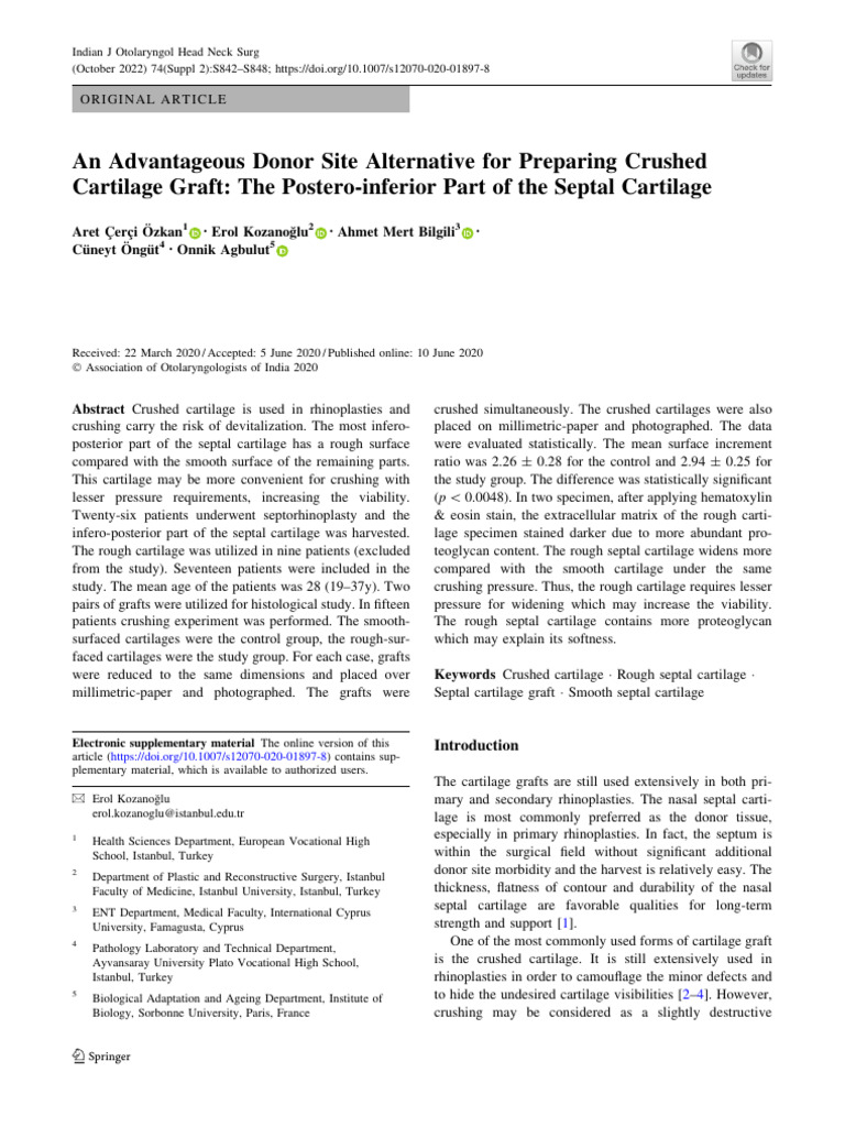 An Advantageous Donor Site Alternative For Preparing Crushed | PDF