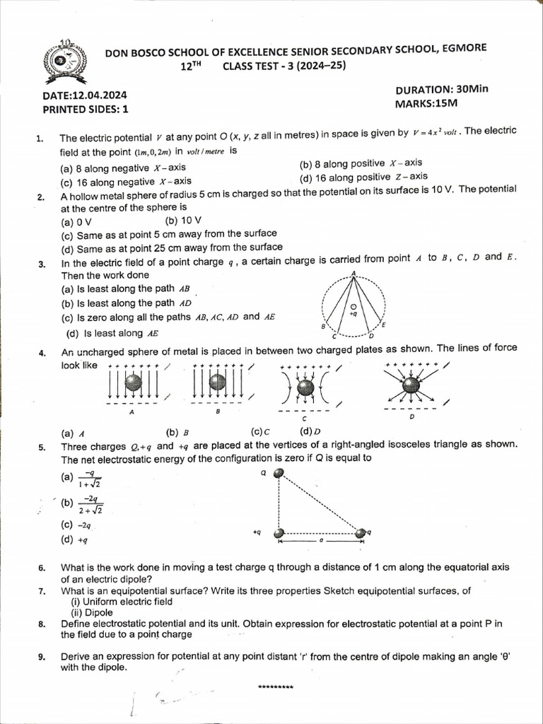 Class Test - 3 - Sai | PDF