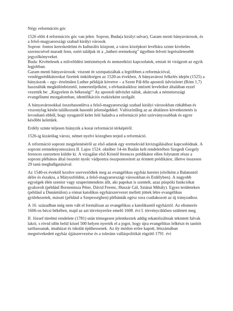 A Reformáció Magyarországon | PDF
