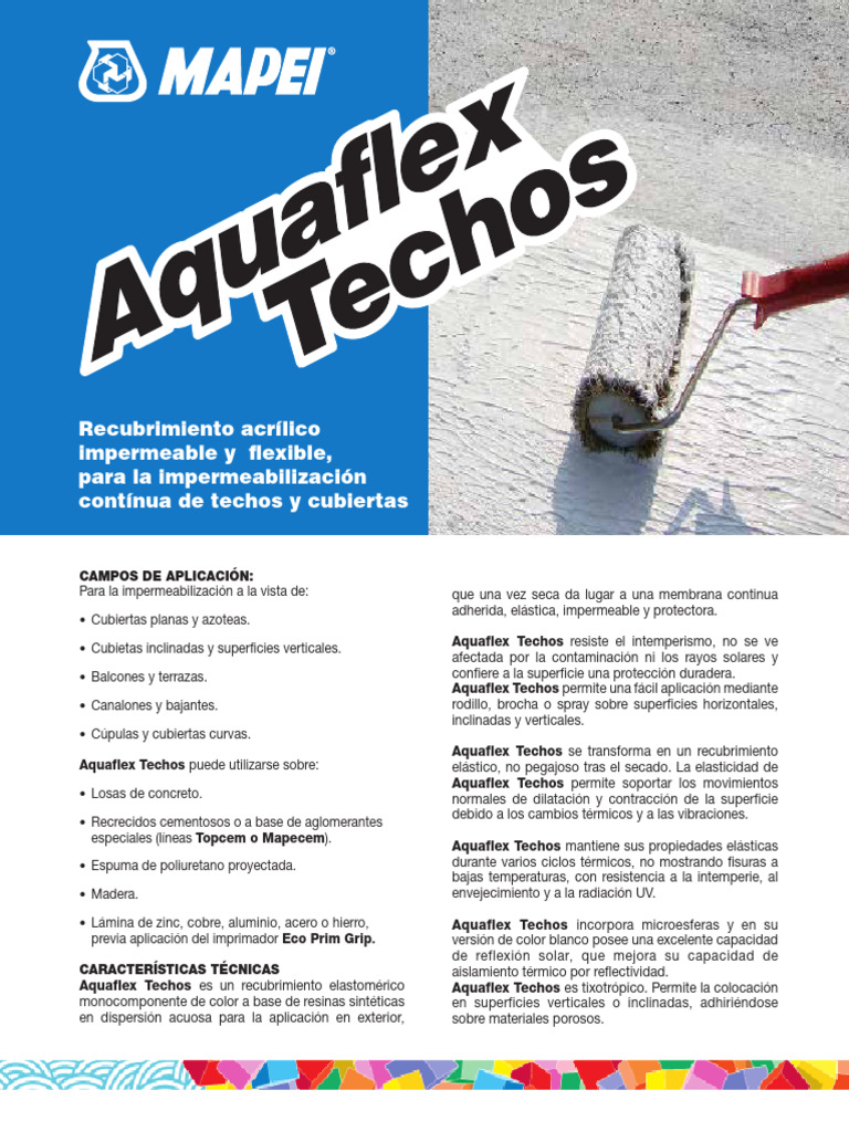 Aquaflex Techos: Impermeabilización Eficaz | PDF | Hormigón | Techo