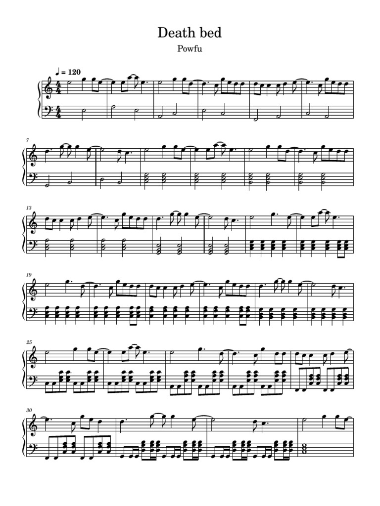 death bed - powfu | PDF