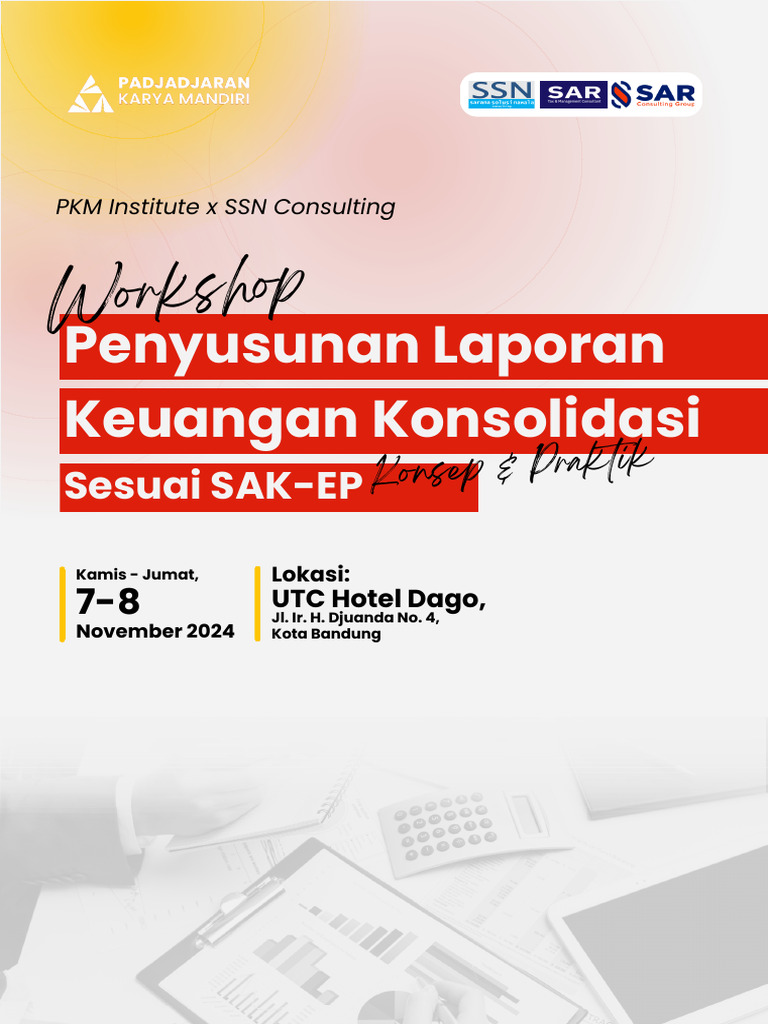 Proposal Workshop Penyusunan Laporan Keuangan Konsolidasi Sesuai SAK-EP | PDF | Bisnis