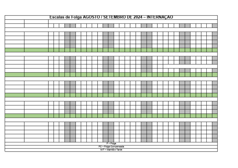 Escala AGO - SET Recepção | PDF