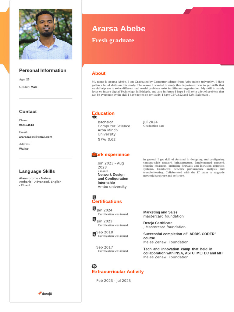 my_cv (7) Updated | PDF | Computing | Computer Science