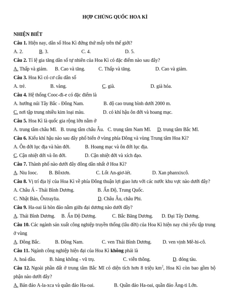 ĐÁP AN CÂU HỎI ÔN TẬP GIỮA HKII K11 XH | PDF