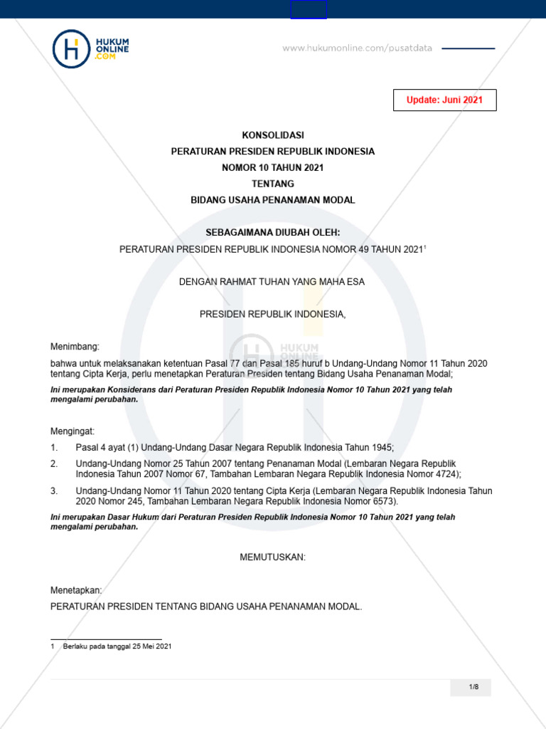 Perpres No 10 2021 Kns | PDF
