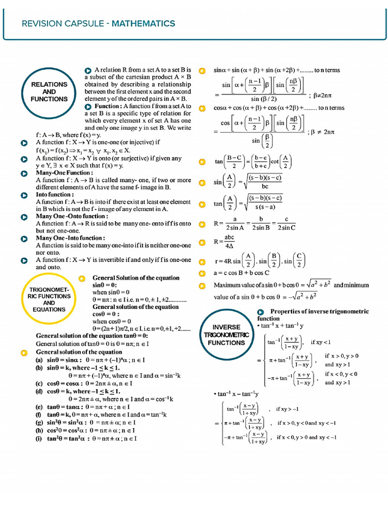 Maths Formula Book | PDF