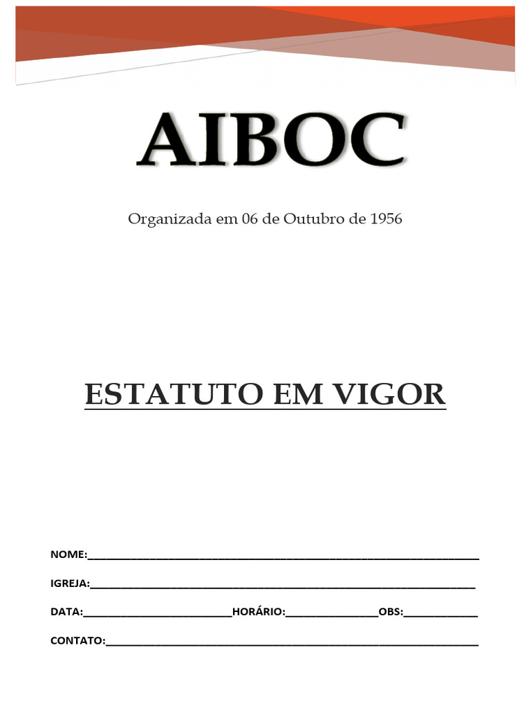 A 4 Estatuto Aiboc - Oficial | PDF | Conselho de Segurança das Nações ...