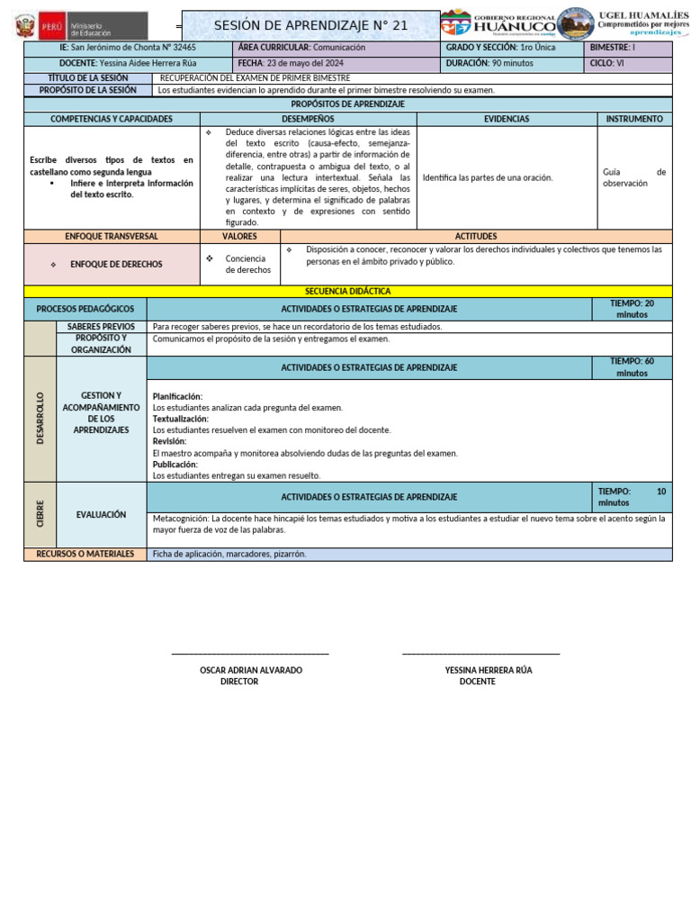 SESIÓN 21 | PDF | Aprendizaje | Maestros
